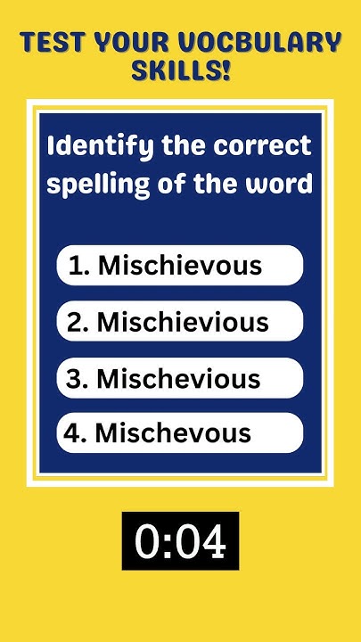 Word Spell quiz with answers | Can You Spot the Correct Spelling? #4 # ...