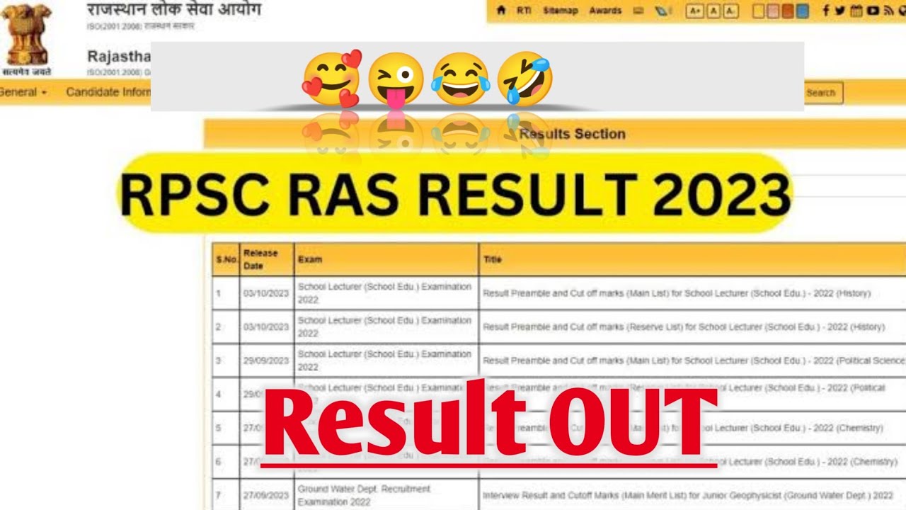 RPSC RAS Pre Result 2023 !RPSC RAS Prelims Result 2023 Kab Aayega !How ...
