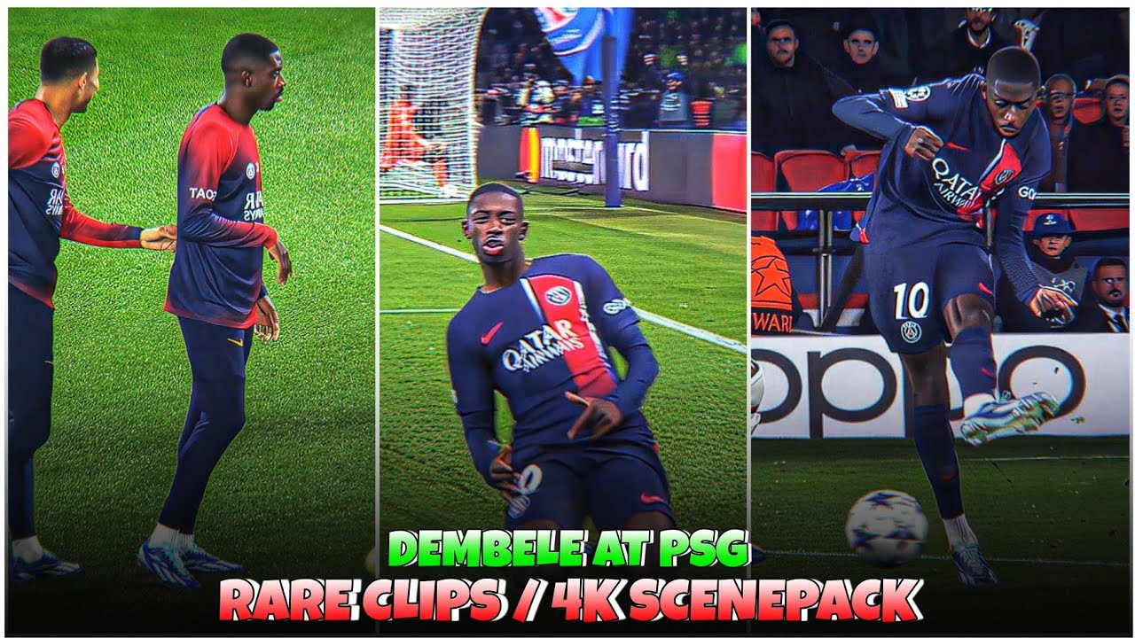 Ousman Dembele At Psg 2024 / RARE CLIPS SCENEPACK 4K (With AE CC and ...