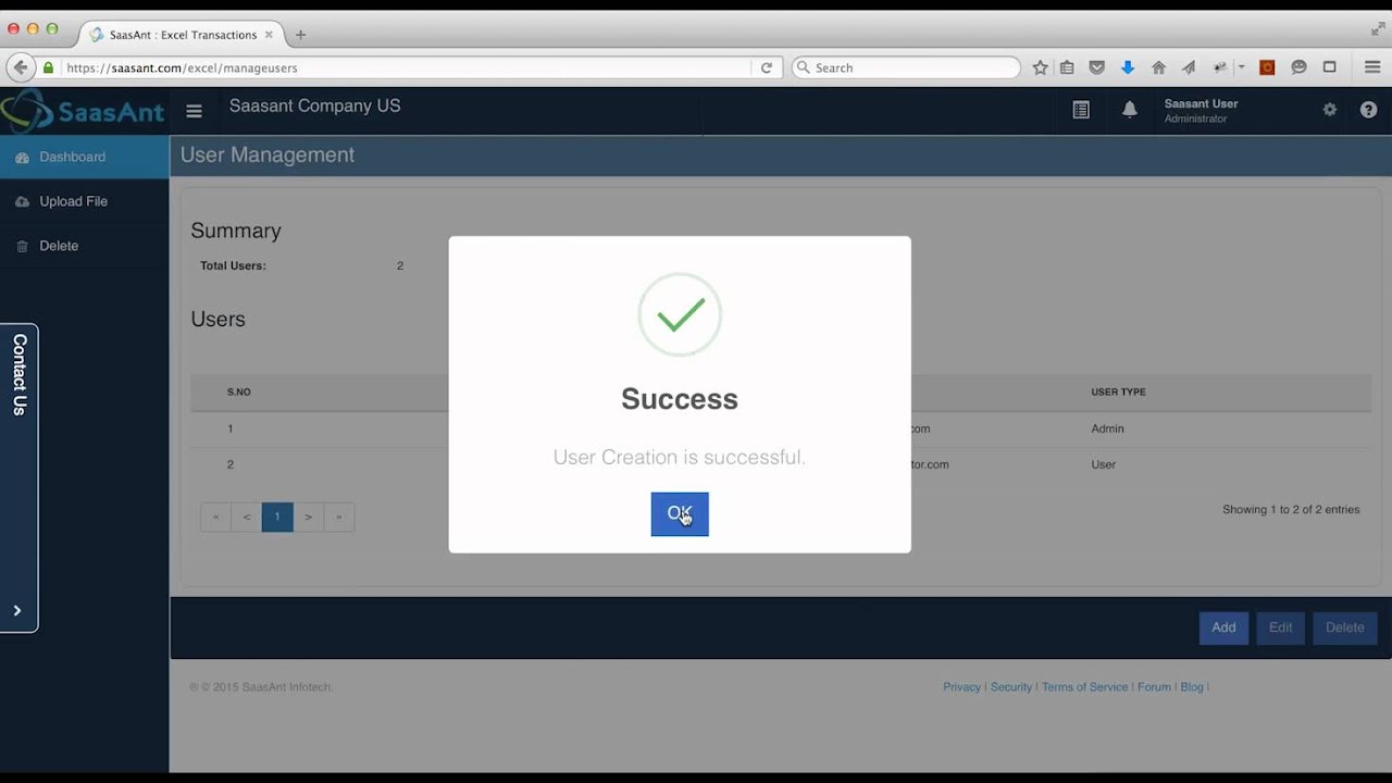 How to Add a New User to Your SaasAnt Transactions (Online) Account ...