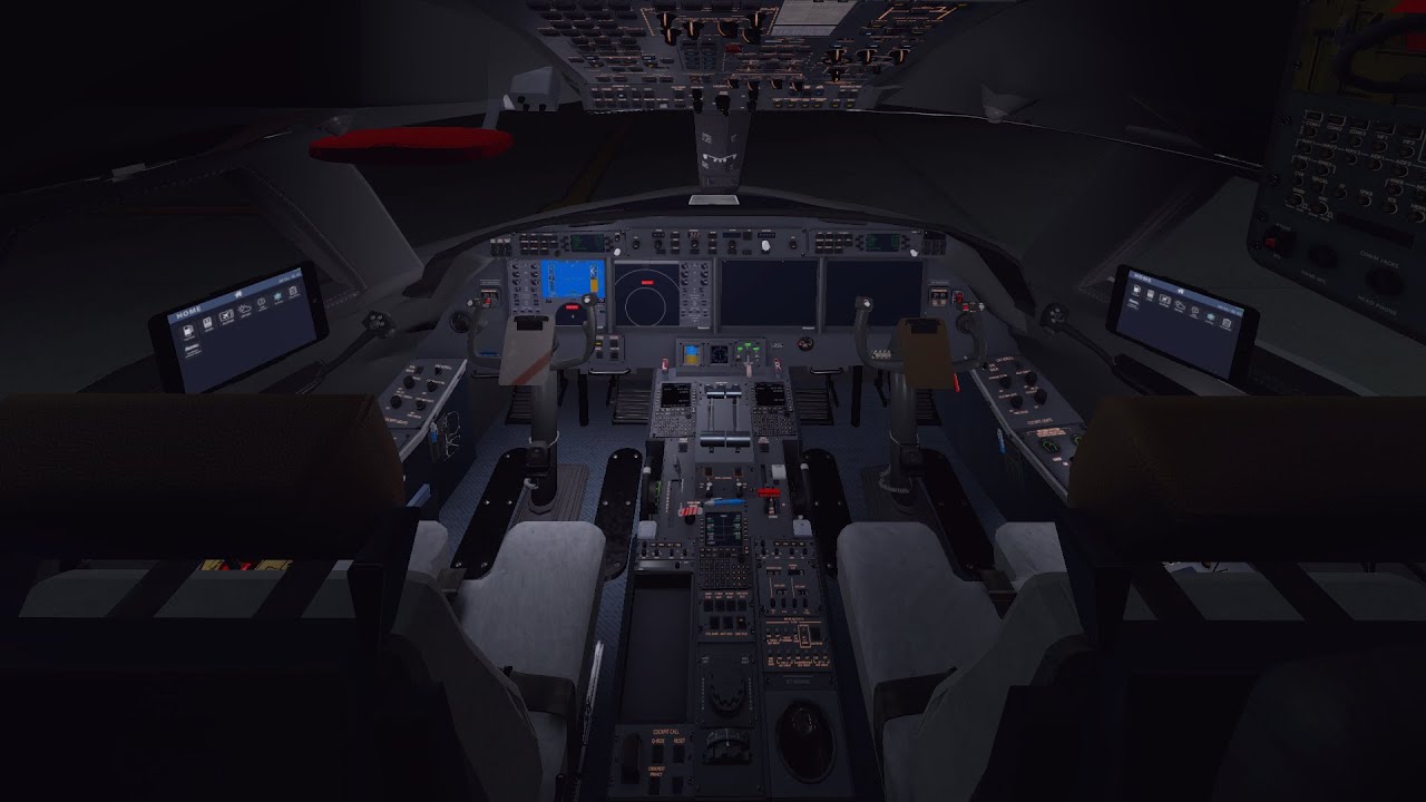 AKD GLF550 X-Plane 11 Cockpit lights - YouTube