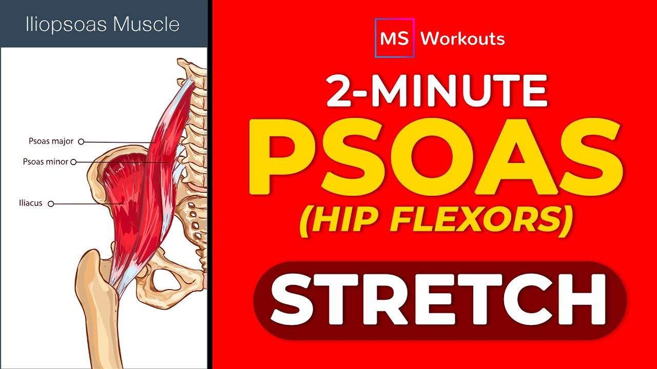 Hip Flexor (psoas) stretch for less spasticity & tightness! - YouTube