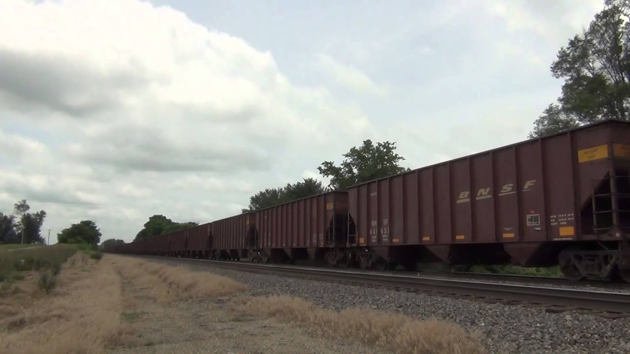 BNSF 8778 North at Abingdon, IL 6/29/14 (HD) - YouTube