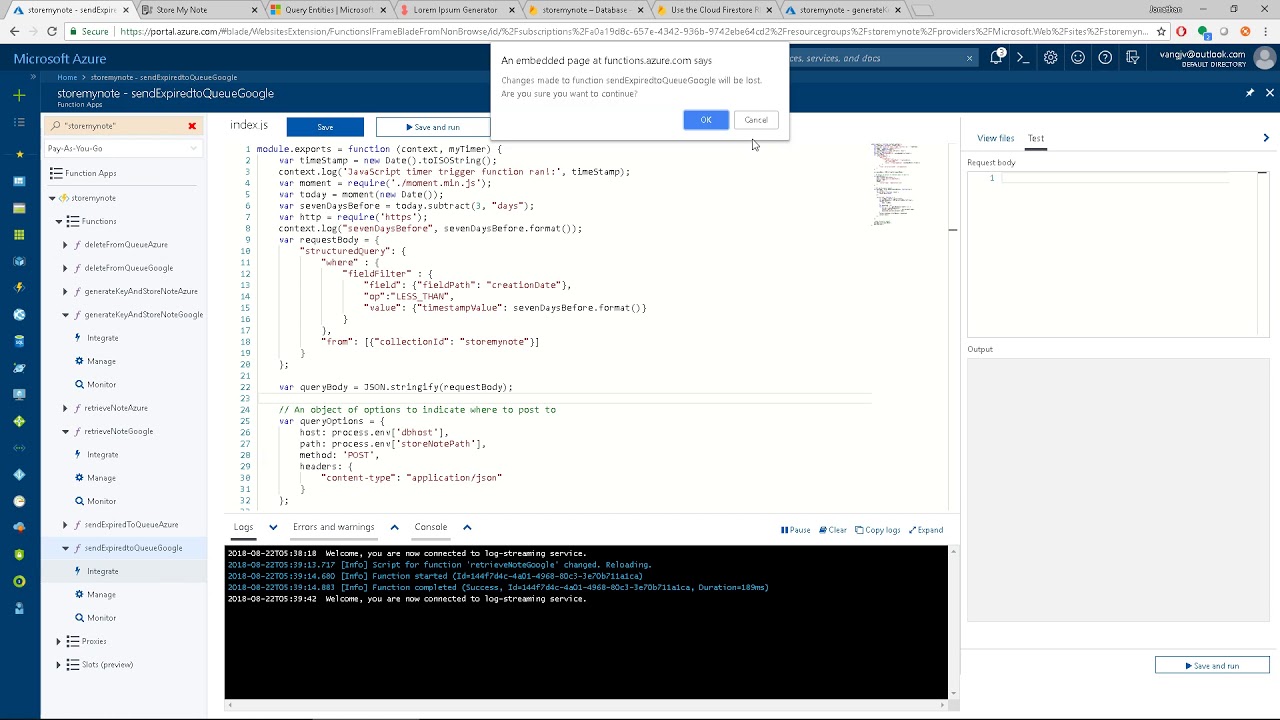 Creating a serverless application with Microsoft Azure in JavaScript ...