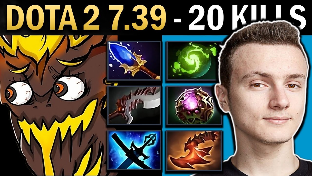 Shadow Fiend Gameplay with 20 Kills and Abyssal Blade - Dota 7.39 - YouTube