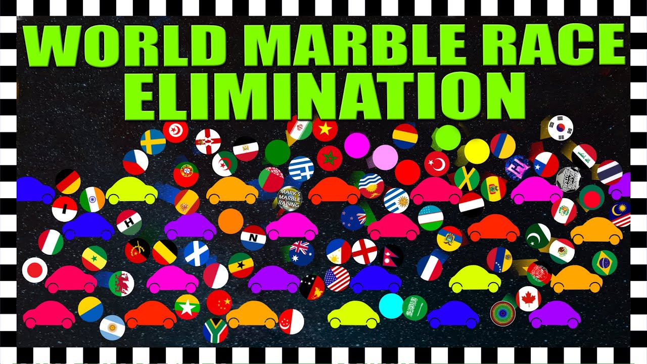 World Marble Race Elimination - 250 Marbles - Countries - Colours ...