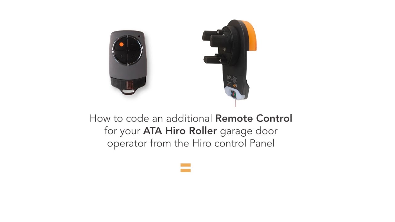 How to code an additional remote control for you ATA Hiro garage door ...