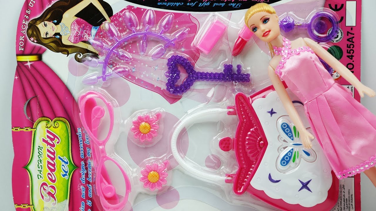 Toy Fashion Beauty Set for Baby Girls with Cute Baby Doll - YouTube