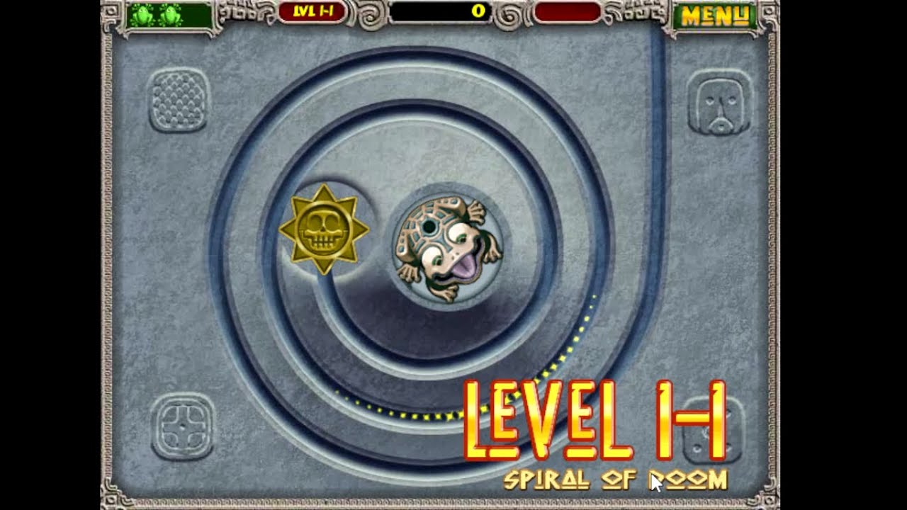 Playing Zuma Deluxe LVL 1-1 - YouTube