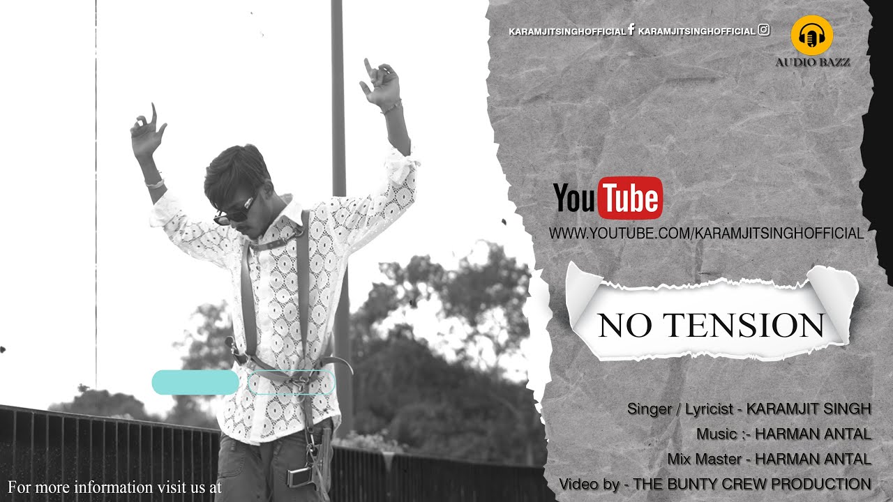 NO TENSION (Official Video) KARAMJIT SINGH | Latest Punjabi Rap 2023 ...