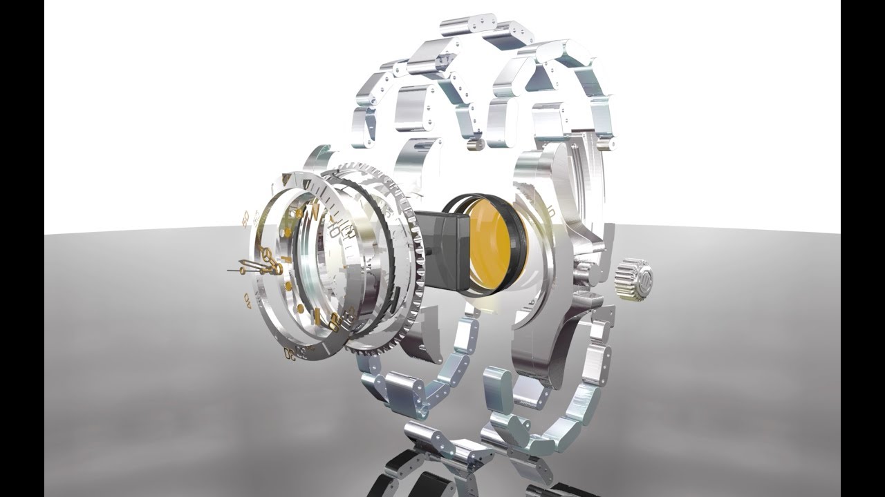 Wristwatch Exploded View Cinema4D - YouTube