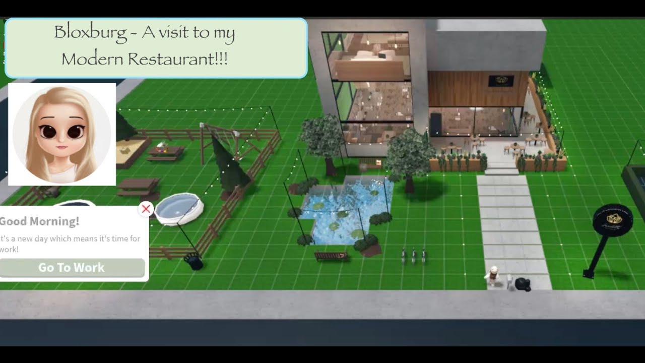 Bloxburg - THE BEST MODERN RESTAURANT BUILD IN BLOXBURG!!!!! Maybe ...