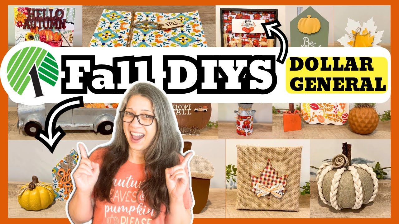 Fall Dollar Tree DIY Decor Ideas | Dollar General Crafts - YouTube