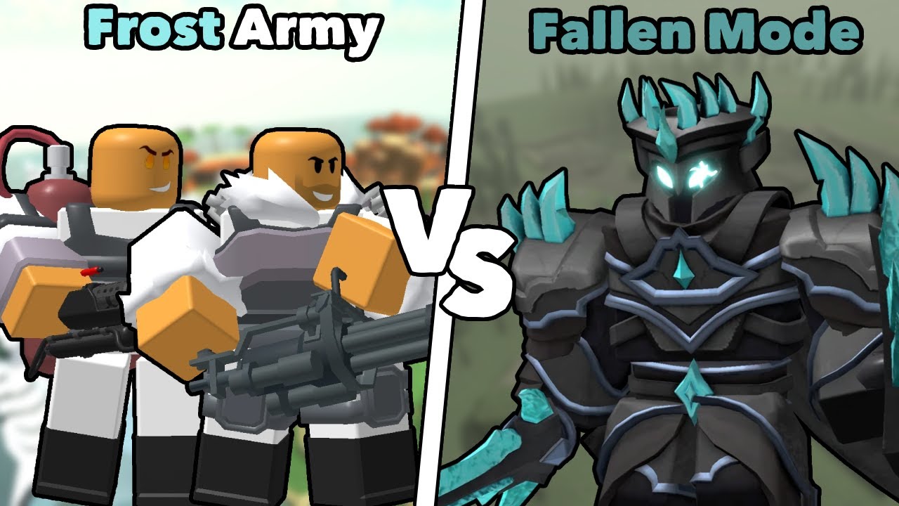 TDS Frost Army VS. Fallen Mode | Tower Defense Simulator [ROBLOX] - YouTube