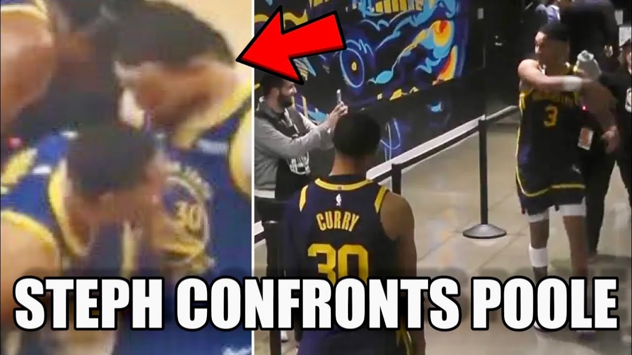 Steph Curry Checks Jordan Poole, Warriors Players TENSE Locker-Room ...