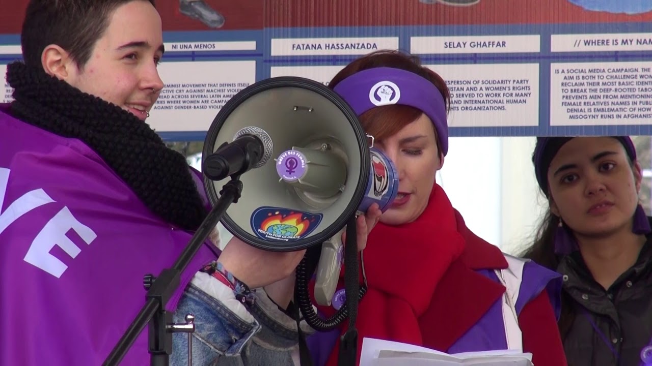 Grève des femmes – Michelle Cloos, OGBL union's Central Secretary - YouTube