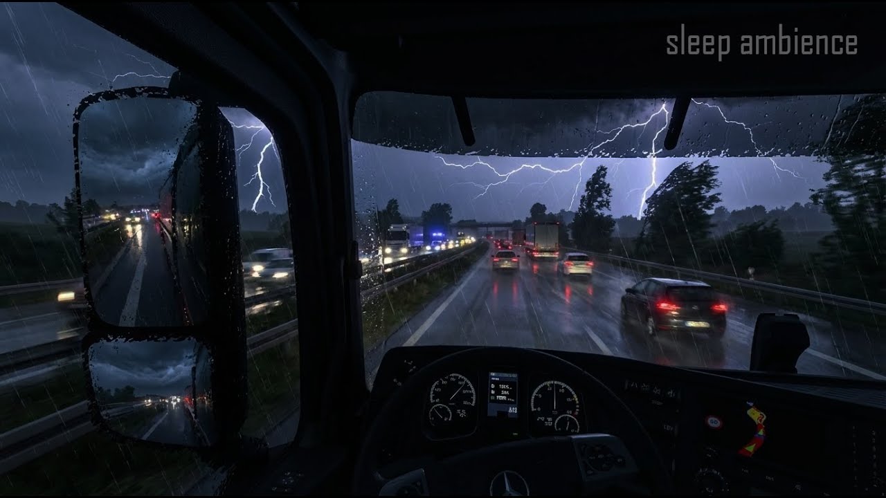 Deep Sleep Highway: 4K Ultra Realistic ETS 2 Heavy Rain Drive for ...