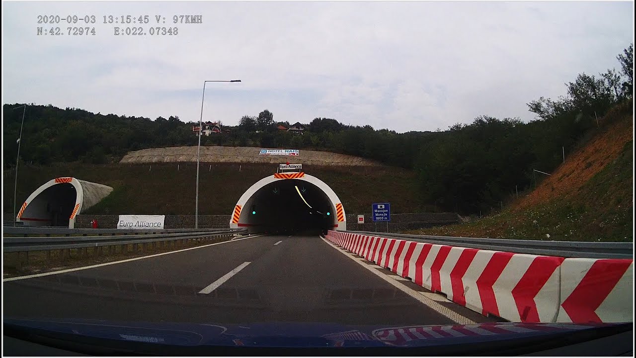 E75 Highway - Tunnels in Grdelica Gorge - YouTube