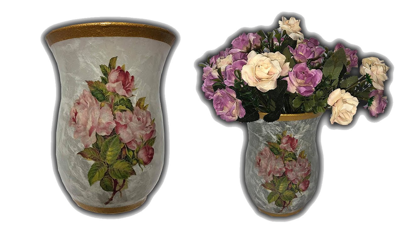 DIY FLOWER VASE / BEAUTIFUL VASE / TUTORIAL FOR FLOWER VASE - YouTube
