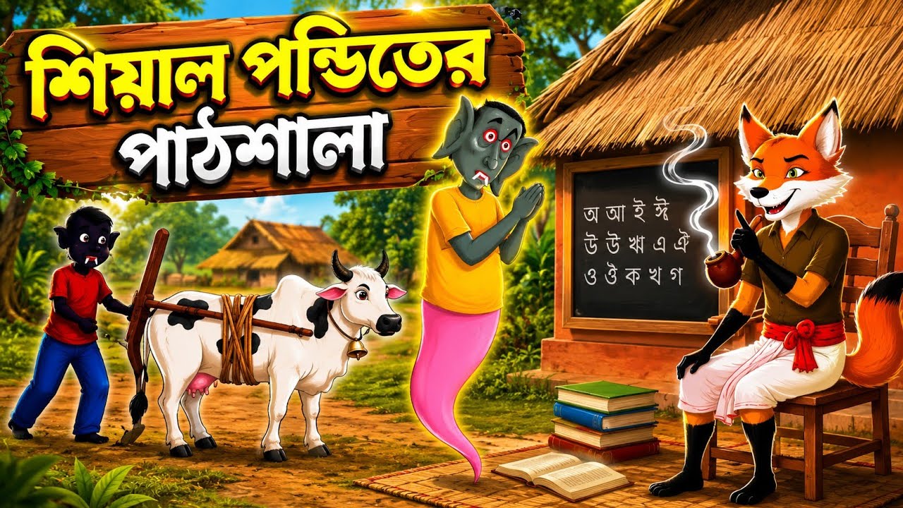 শিয়ালের পাঠশালা | Shiyaler Pathshala | Bangla Cartoon | thakurmar ...