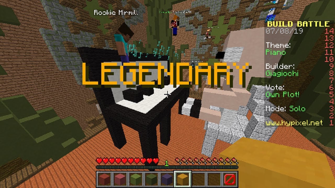 PIANO - (Minecraft | Build Battle) #3 [LEGENDARY!?] {Easy Build} - YouTube