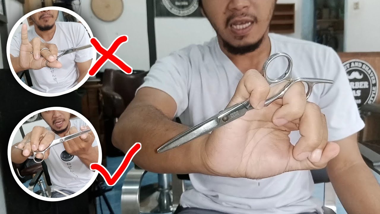 Teknik tutorial tips cara memakai gunting rambut beserta trik melipat ...