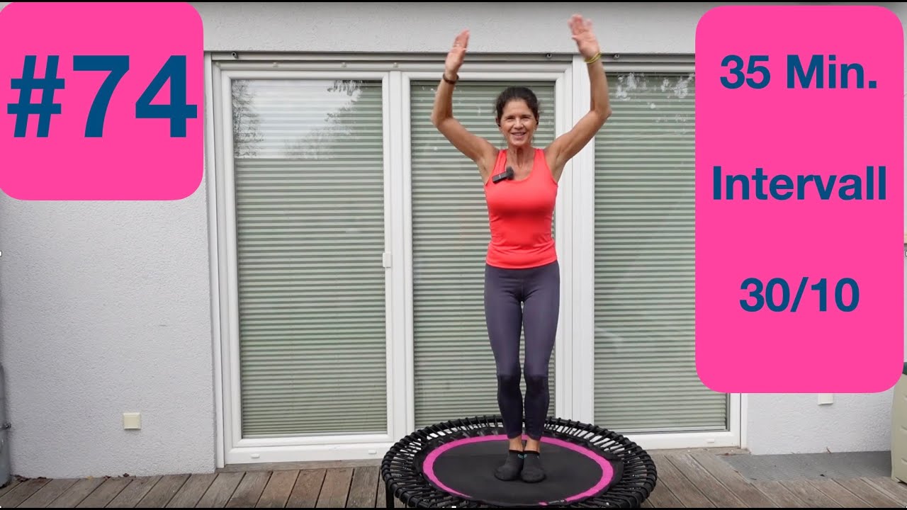 #74 Jumping Fitness HIIT 30/10 Intervall Workout Jumping Trampoline ...