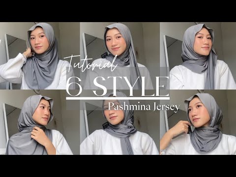 Tutorial Hijab Pashmina Jersey || model hijab pashmina simple “bisa untuk hangout dan kondangan” 🕊