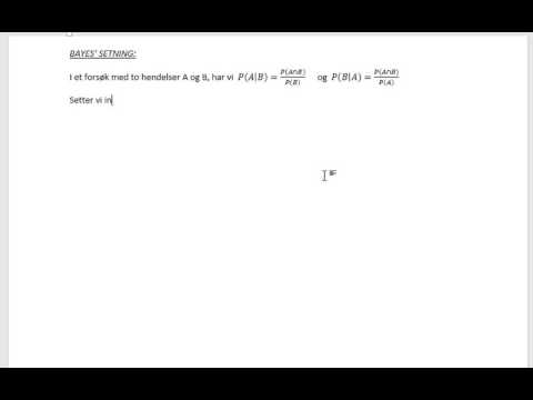 R1 7C Total sannsynlighet og Bayes setning - YouTube