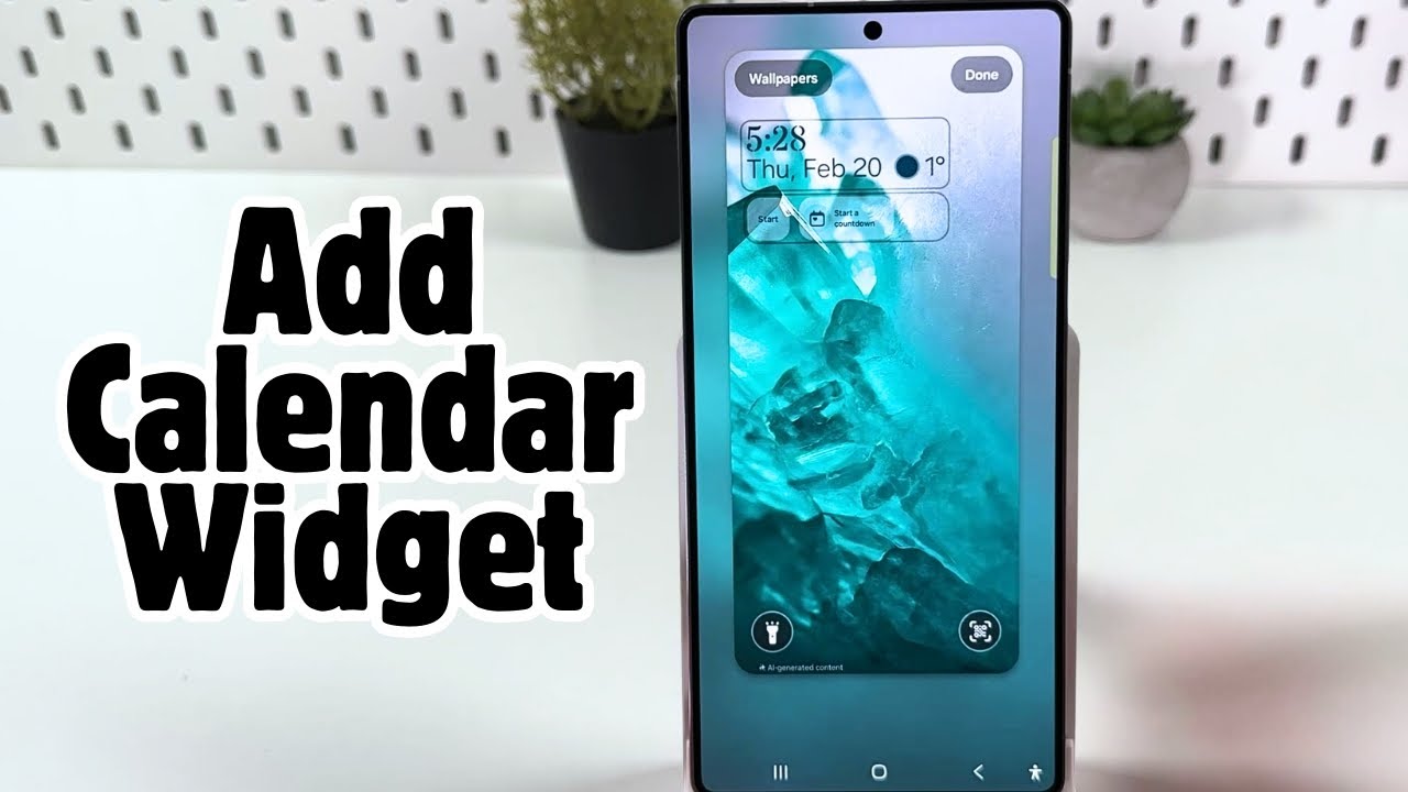 How to Set Up a Calendar Widget on Your Samsung Galaxy S25 Ultra Lock ...