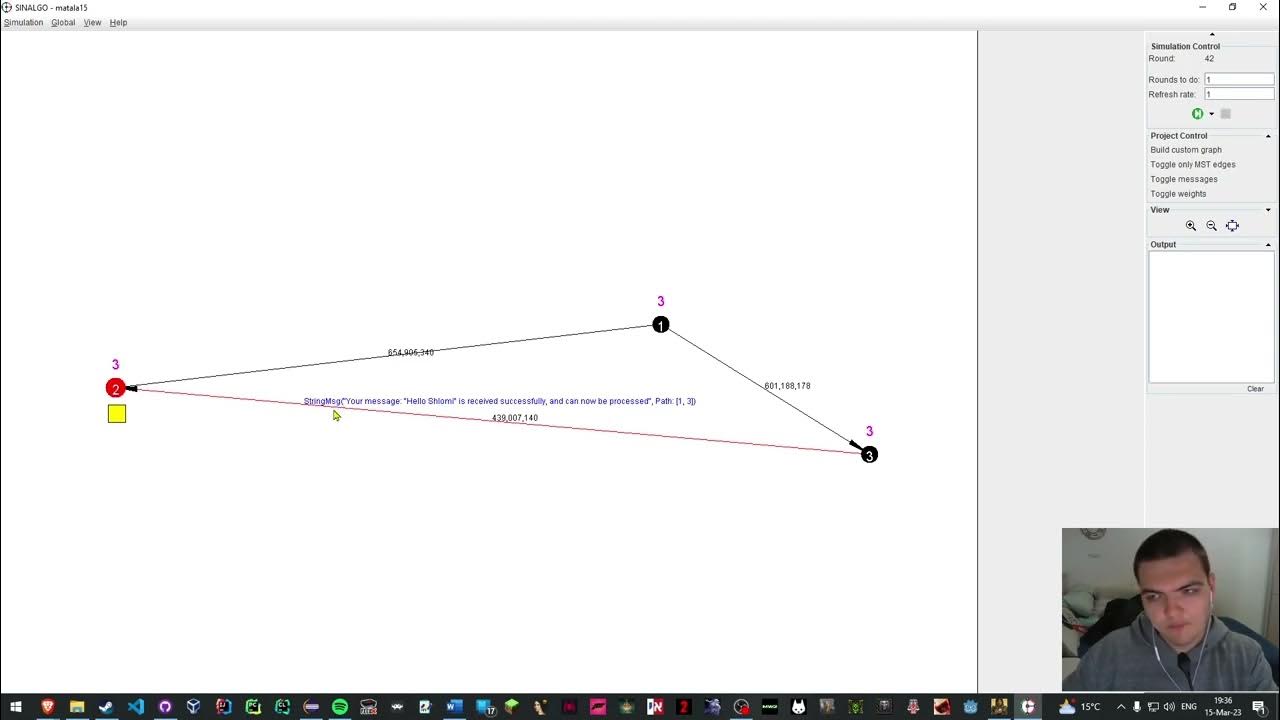 Sinalgo Simulator - Distributed GHS Algorithm - Part 2 - Server & Client - YouTube