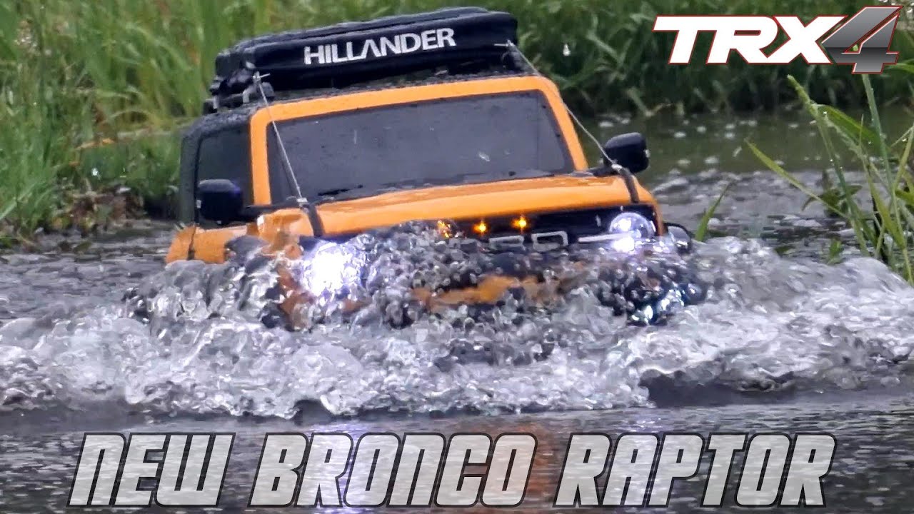 RC Car Traxxas TRX4 2021 Ford Bronco Raptor Off-road in the rain - YouTube