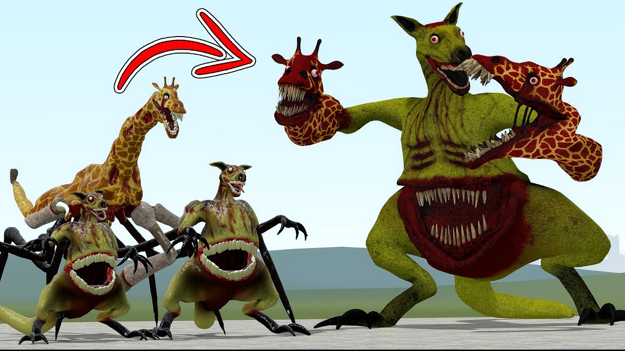 NEW KANGAROO + GIRAFFE ZOOCHOSIS MUTATED ANIMALS in Garry's Mod - YouTube