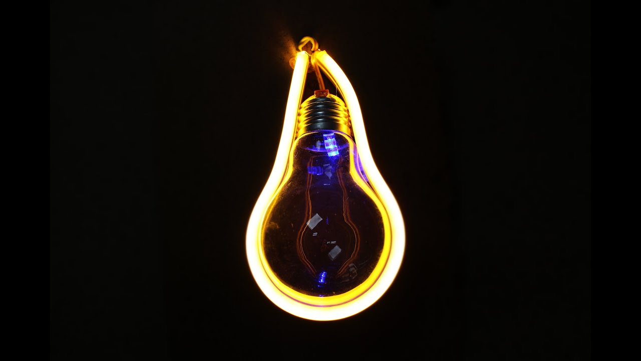 DIY Neon Light Globe - YouTube