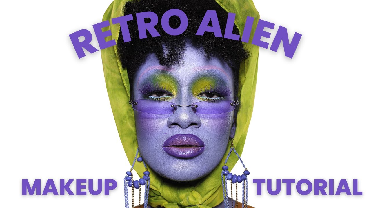 Retro Alien Halloween Makeup Tutorial with Mehron products x ...