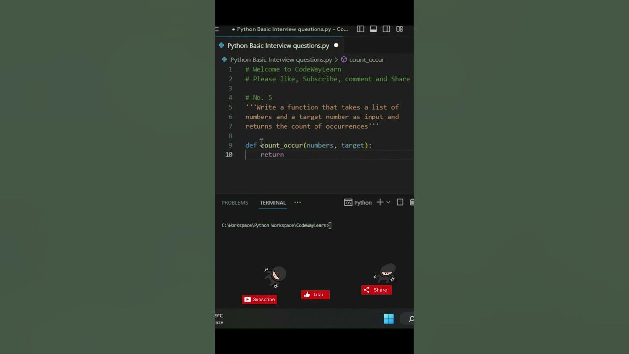 Python Interview Question Basic Interview Question Part 3 Pythoninterviewquestions 