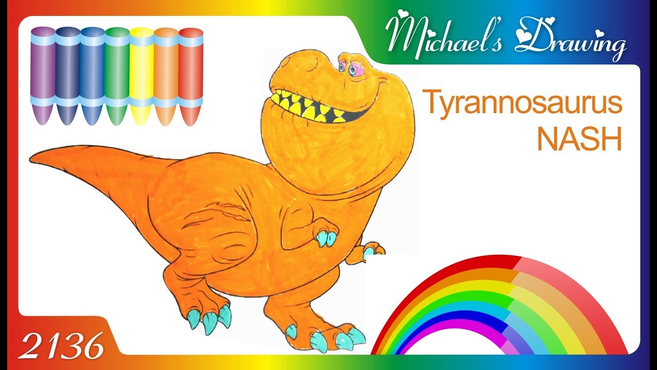 Tyrannosaurus NASH Coloring | Kids Learn Coloring | Art Colors for ...