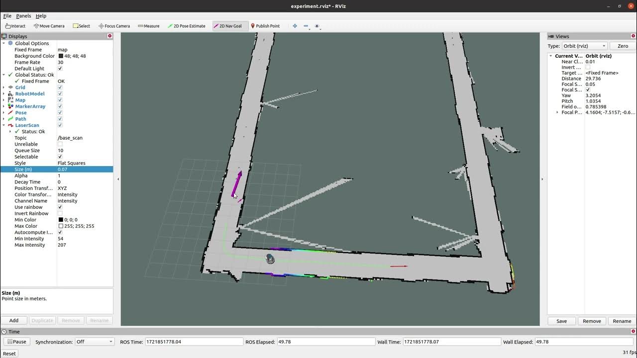 AMCL - Navigating using pre built map - Part II - YouTube
