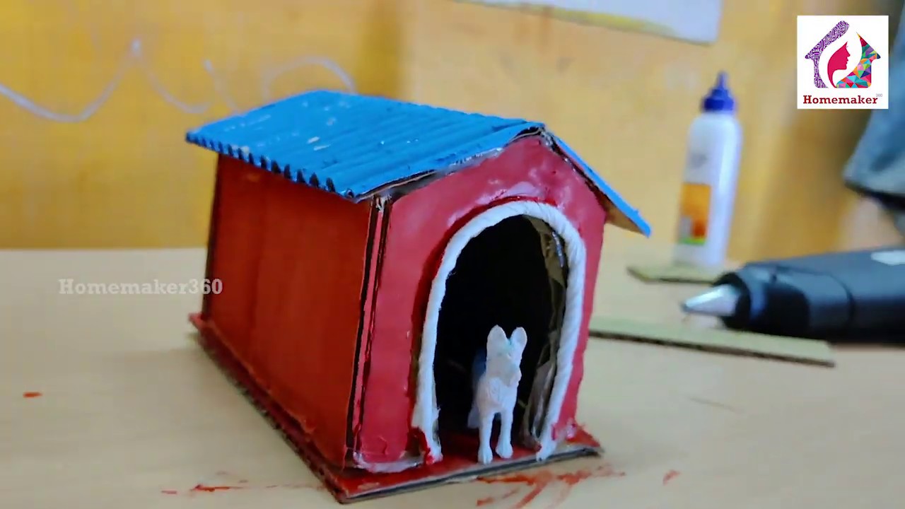 Dog kennel making | Homes of Animals Project | homes of animals model ...