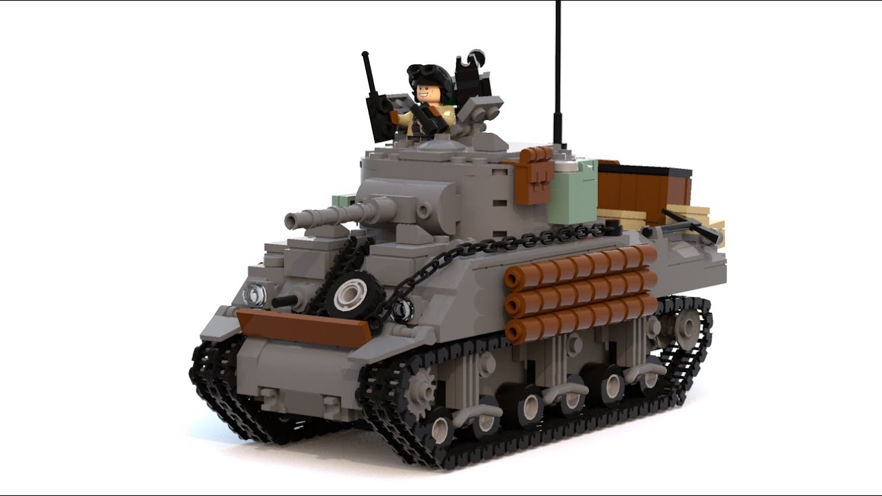 LEGO FURY (4/5) M4A2 "LUCY SUE" Instructions - YouTube
