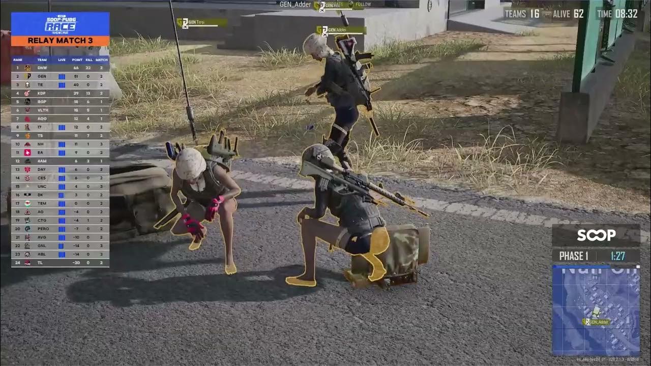 Match 3 - 2024 SOOP PUBG RACE: SHOWCASE - Day 1 - YouTube