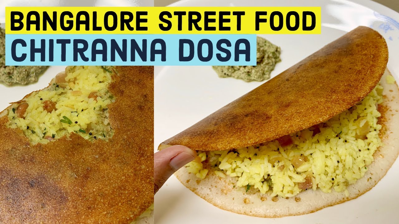 Chitranna Masala Dosa Bangalore Street Food #ಚಿತ್ರಾನ್ನ ದೋಸಾ - YouTube