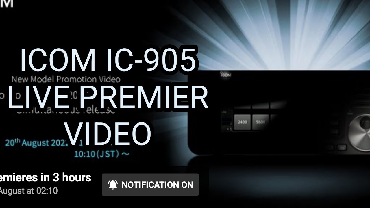 New ICOM IC-905 Live Premier Video Link - YouTube