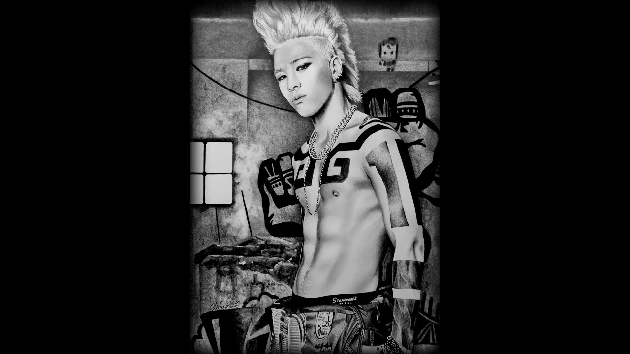 Taeyang (태양) ♥ BigBang ♥ K-Pop ♥ Speed Drawing - YouTube