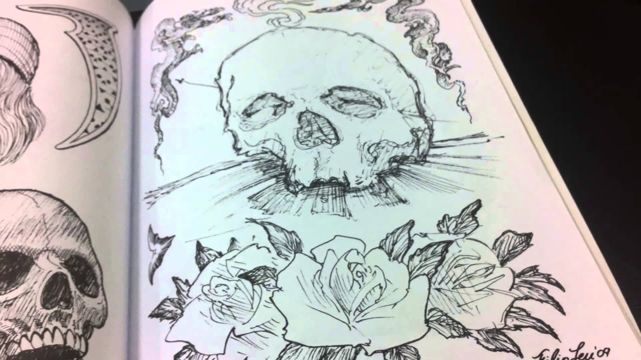 Filip Leu tattoo art design 【SKULL】 - YouTube