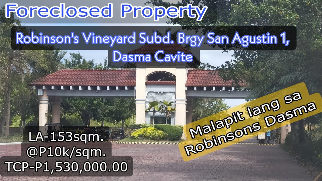 Robinsons Vineyard Subd Brgy San Agustin 1 Dasma Cavite LA153sqm @P10k ...