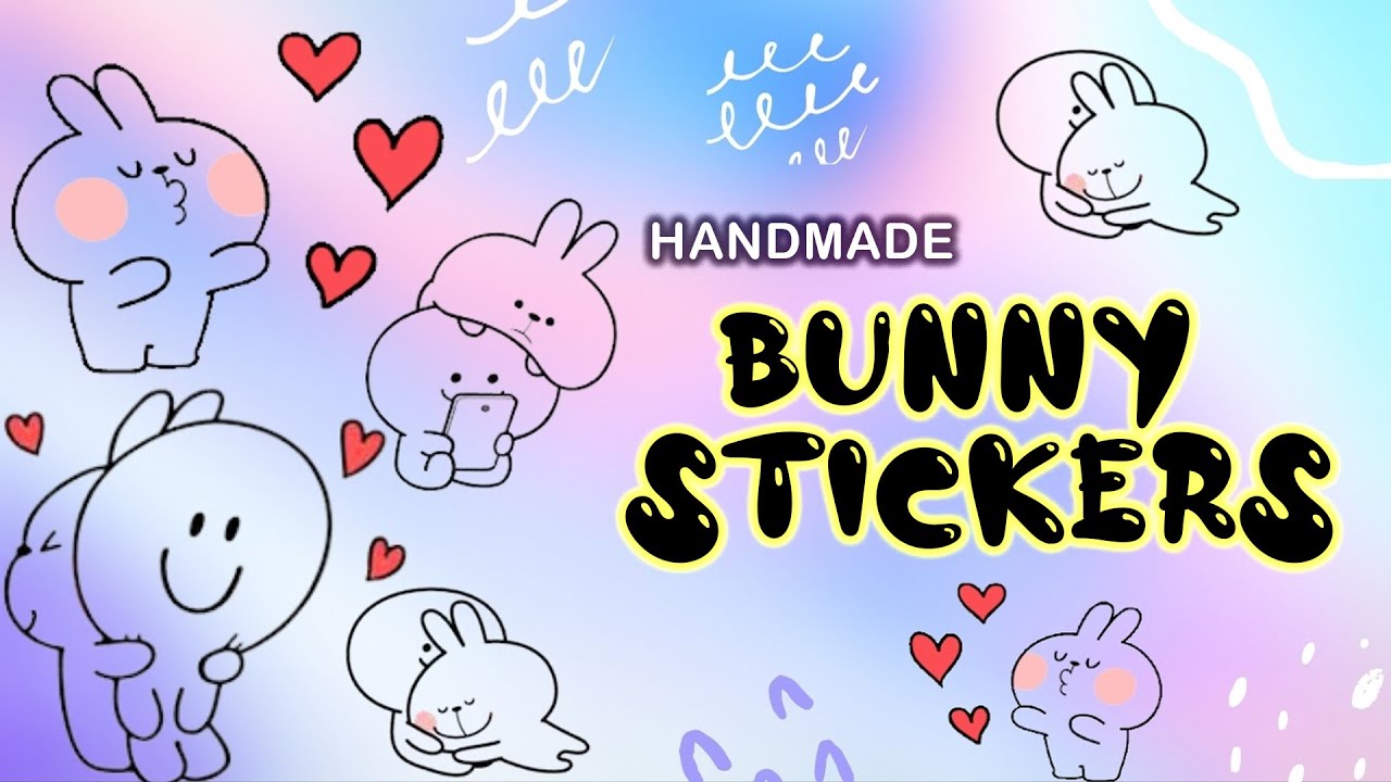 How to Draw Bunny Stickers Easily | Home made Stickers - YouTube