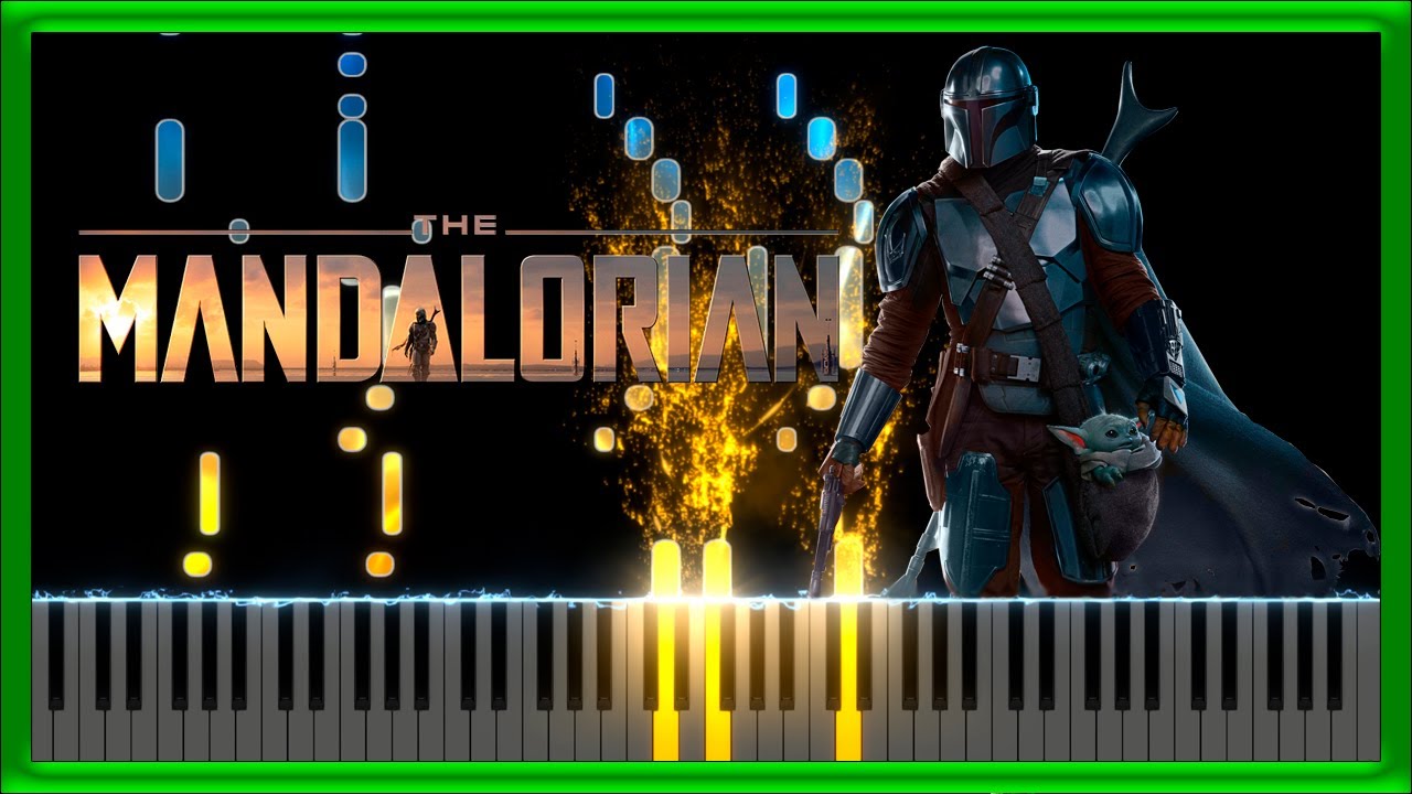 THE MANDALORIAN 🧍‍♂🐣 Theme Song 🎬 [Reactive Visualizer] (PIANO TUTORIAL ...