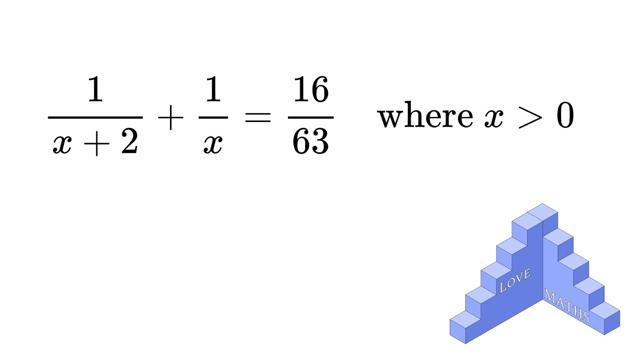 A tidy quadratic equation from cancelling a fraction - YouTube