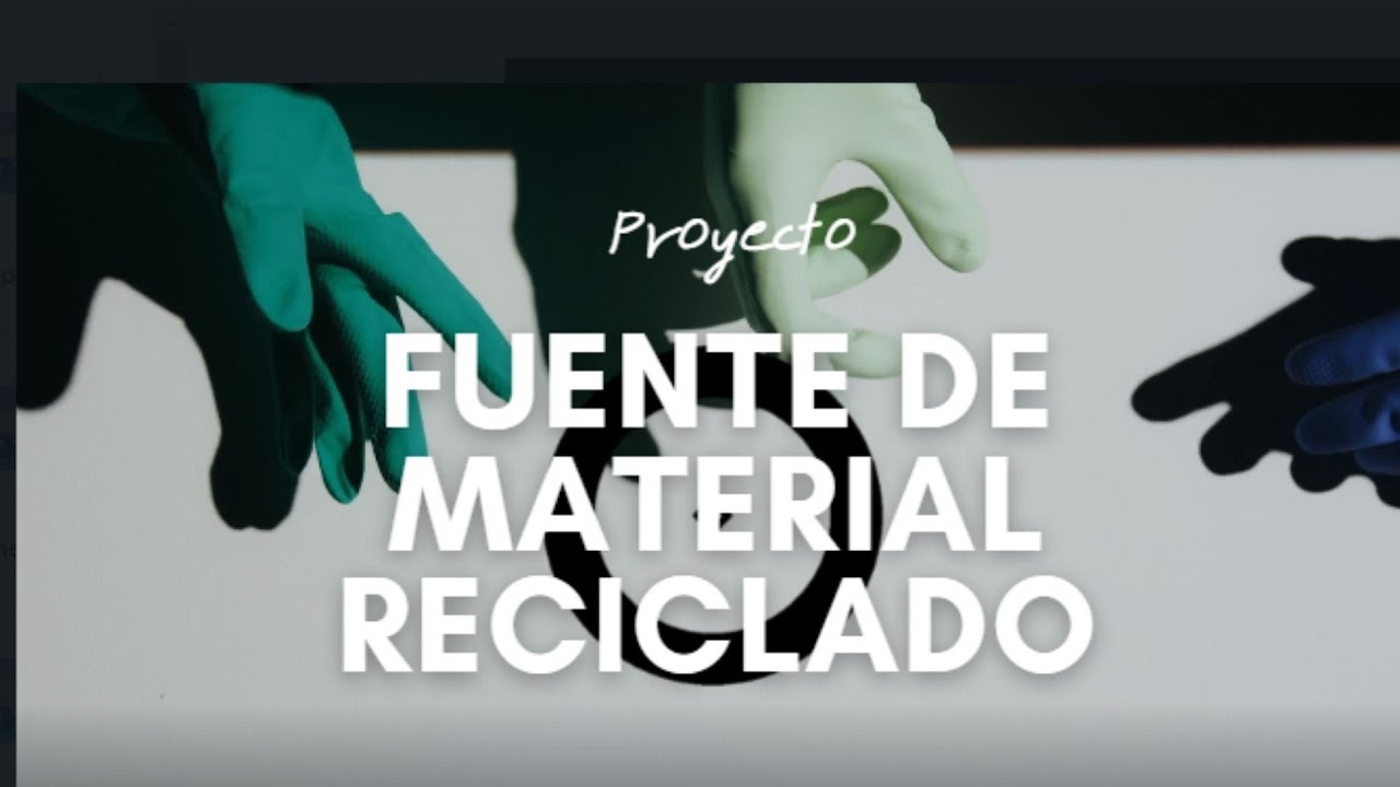 COMO ELABORAR UNA FUENTE CON MATERIALES RECICLABLES. - YouTube